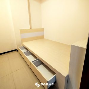 proyek interior backdrop tv & divan | sarae.id